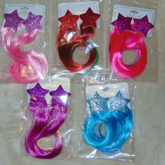 Accessories | Super Cute Colorful Hair Extension Hair Clips | Poshmark